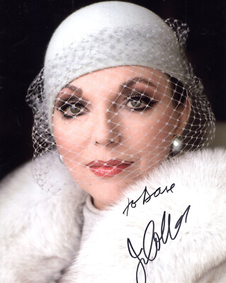 JOAN COLLINS HAND SIGNED 8x10 COLOR PHOTO+COA CREASED+DISCOUNTED TO ...
