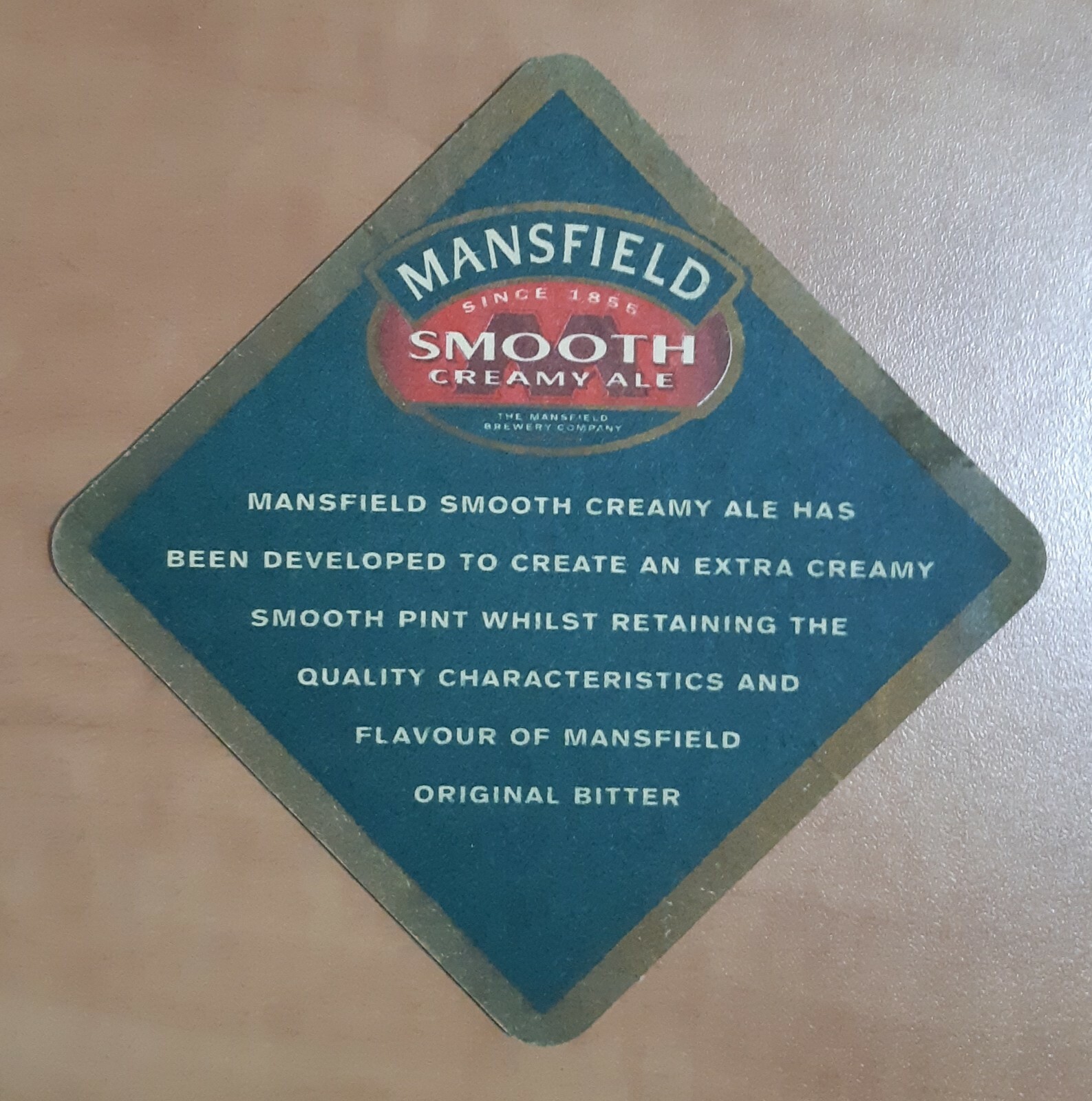 Vintage Mansfield Brewery Company Smooth Creamy Ale Beer Coaster Beer ...