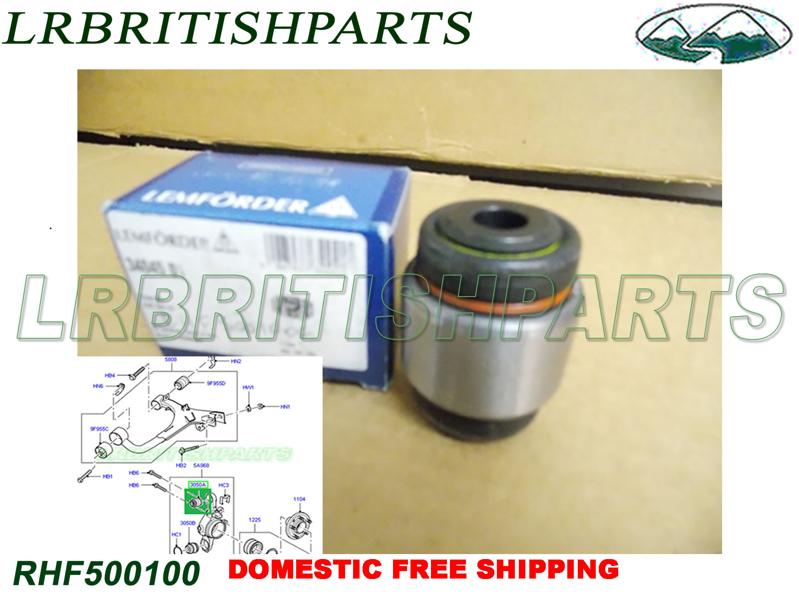 LAND ROVER BUSHING REAR KNUCKLE UPPER SPORT 05-13 LR3 LR4 LEMFÖRDER ...