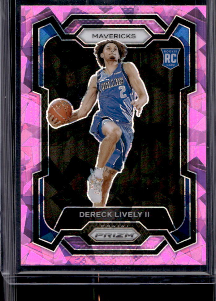 2023-24 Prizm Dereck Lively II Pink Ice Prizm Rookie RC #163 Mavericks ...