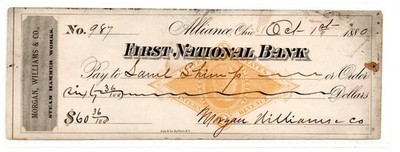 US Revenue Stamps - 1880 bank check revenue stamped paper RN-G1 (M9) | eBay