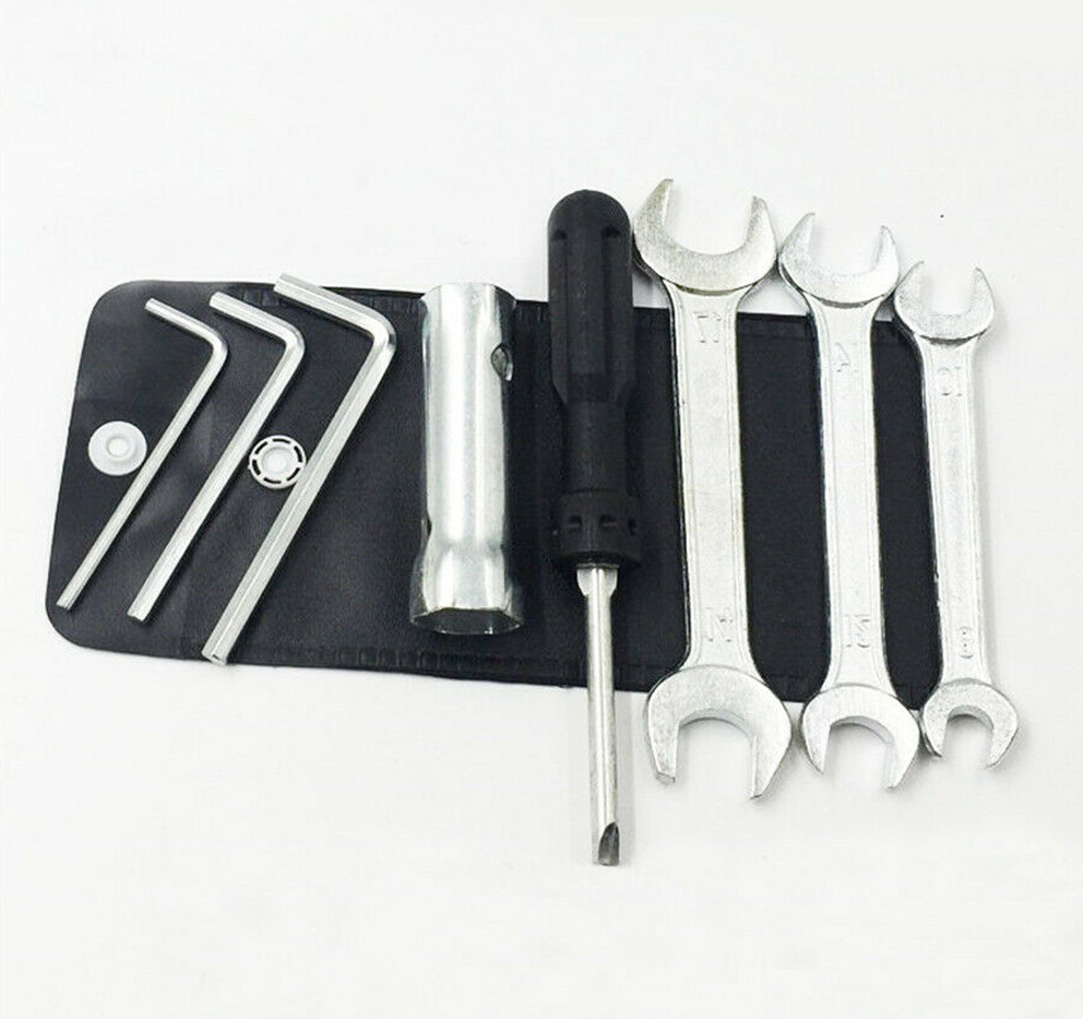 8Pcs Universal Motorcycle Tool Kit Screwdriver Spanner Spark Plug ...