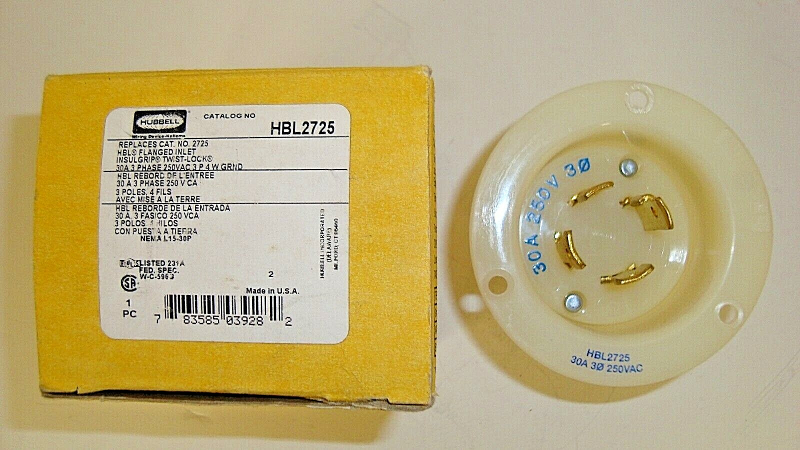 Hubbell, HBL2725, 30A 30 250VAC (I3) | eBay