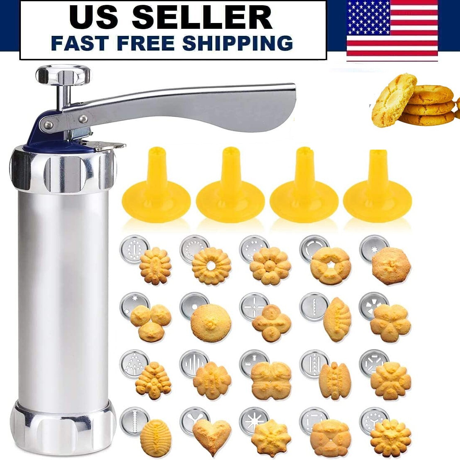 Cookie Press Machine Biscuit Maker Cake Making Gun Biscuit Maker Cookie ...