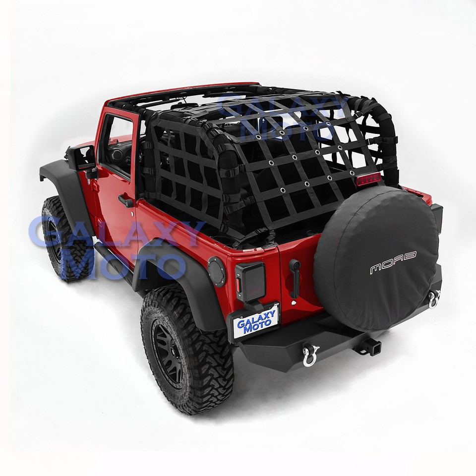 2007-2017 Jeep JK Wrangler 2 Door Off Road 4x4 Black Cargo Restraint ...