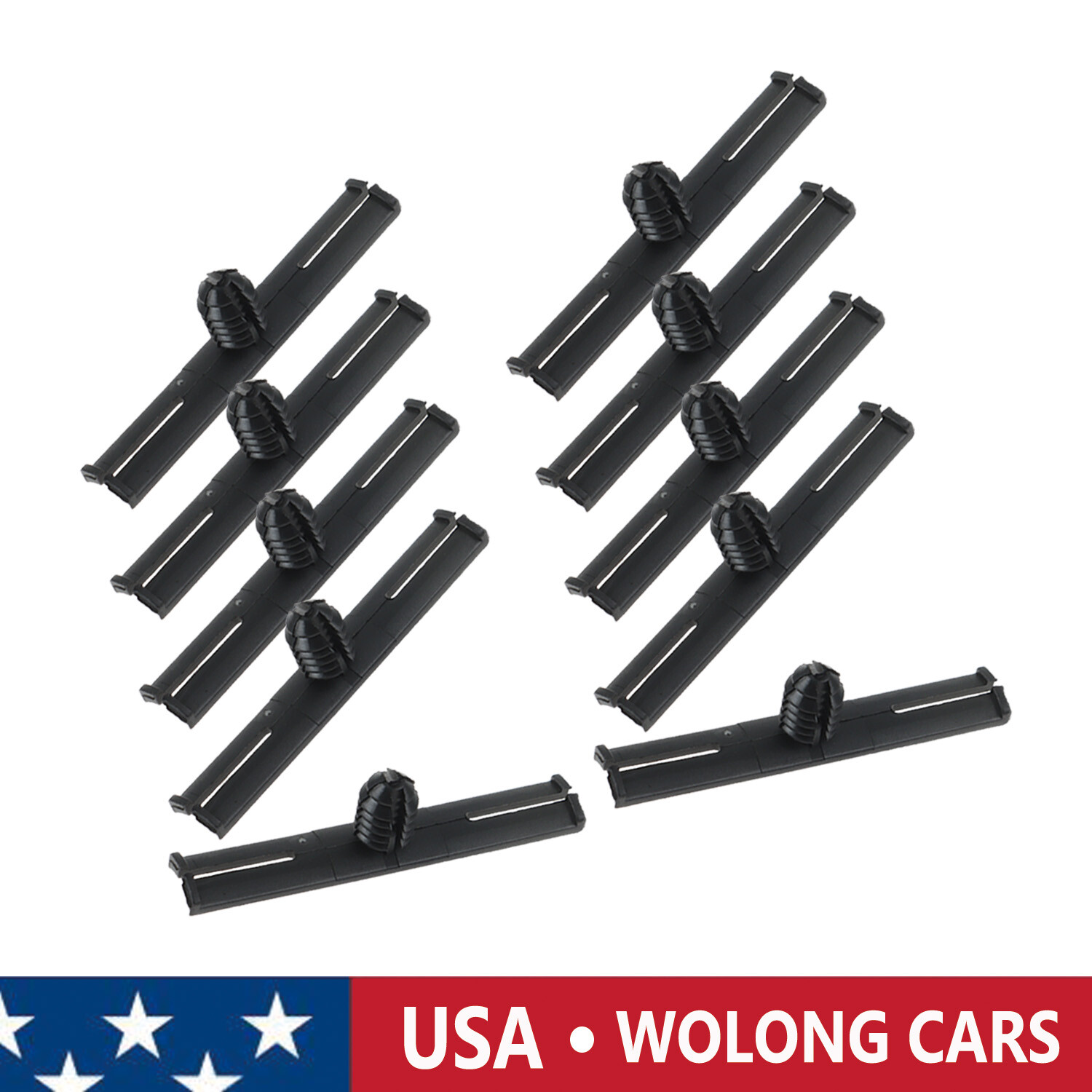 10Pcs Push In Black Nylon Wire Harness Holder Clips for Ford Lincoln ...