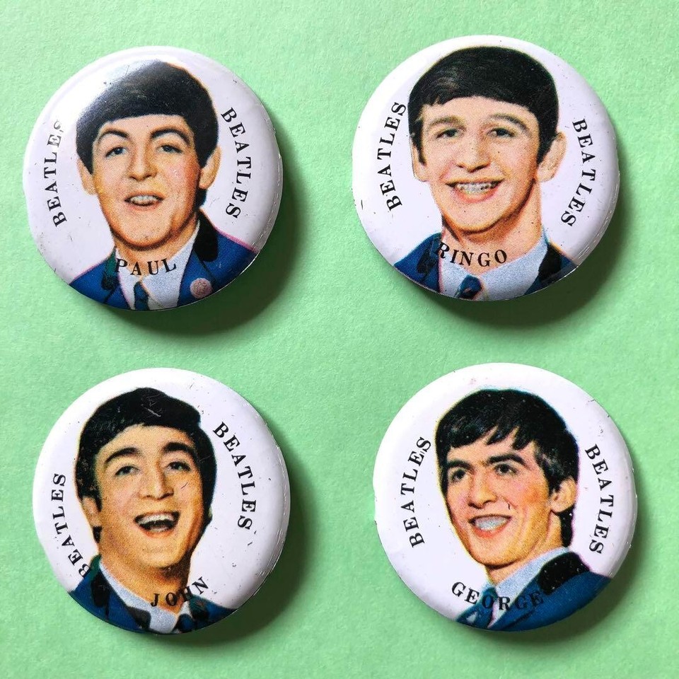 The Beatles pin badge button badge 4 piece set Japan Vintage 1960s ...