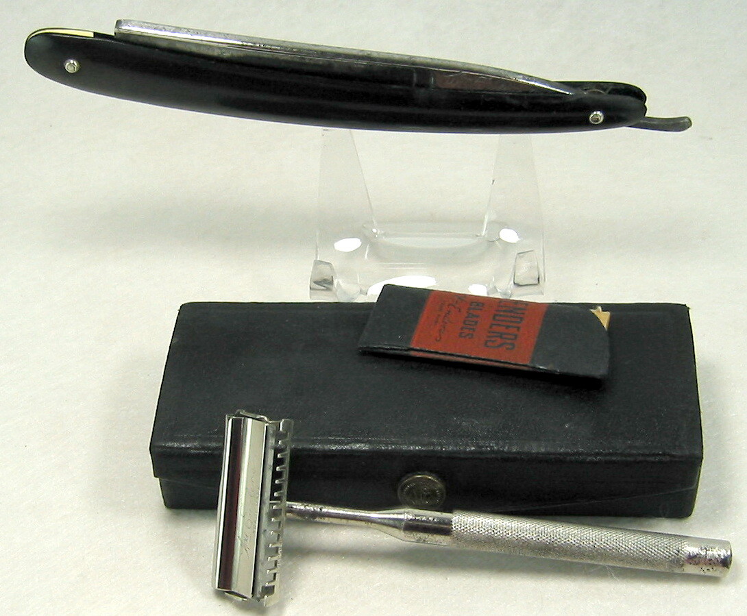 Vintage Wm. Enders Safety Razor Set & Straight Razor | eBay