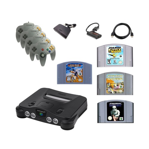 Nintendo 64 System Console N64 With 1 2 3 4 Controllers Authentic Star ...