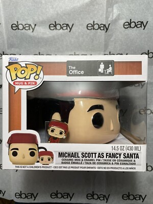Funko Pop! The Office Michael Scott Fancy Santa Mug W/Pin Free Shipping ...