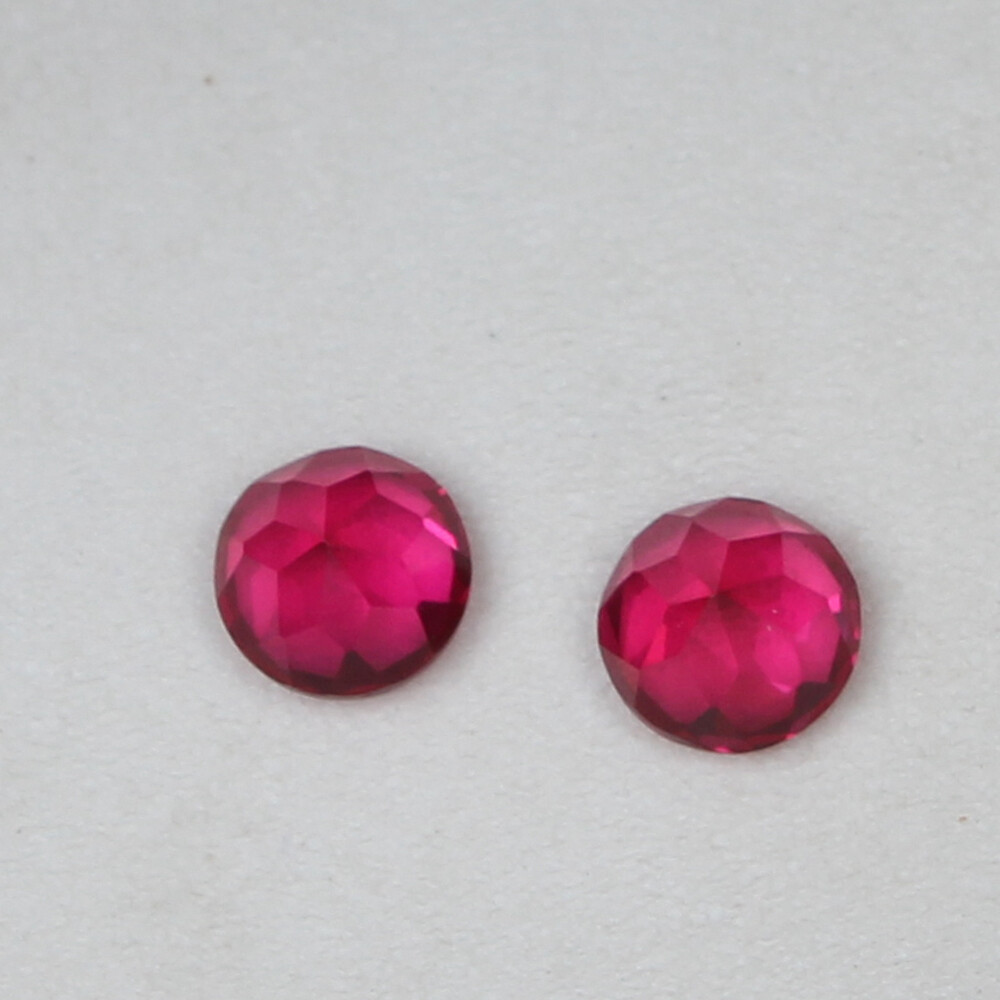 2.50 Ct Natural Round Mozambique Red Ruby Matching Pair Gems Certified Heated | eBay