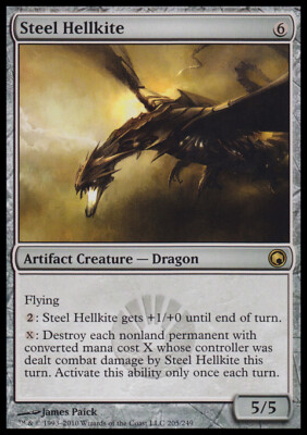 MTG Magic the Gathering Steel Hellkite (205/259) Scars of Mirrodin LP ...