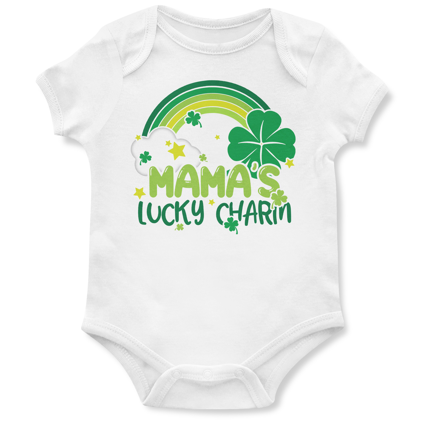 St Patricks Day Boys Babygrow Mama's Lucky Charm Baby Gift Irish ...