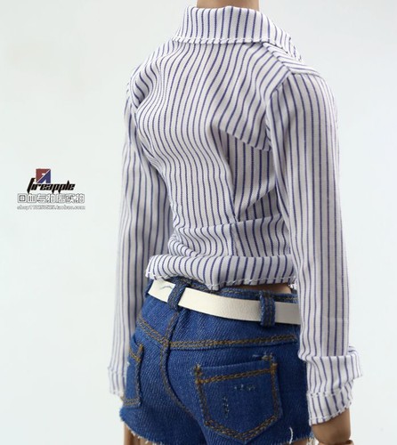 1/6 Scale Striped Shirt Tops Model Fit 12" PH TBL Female Action Figure ...
