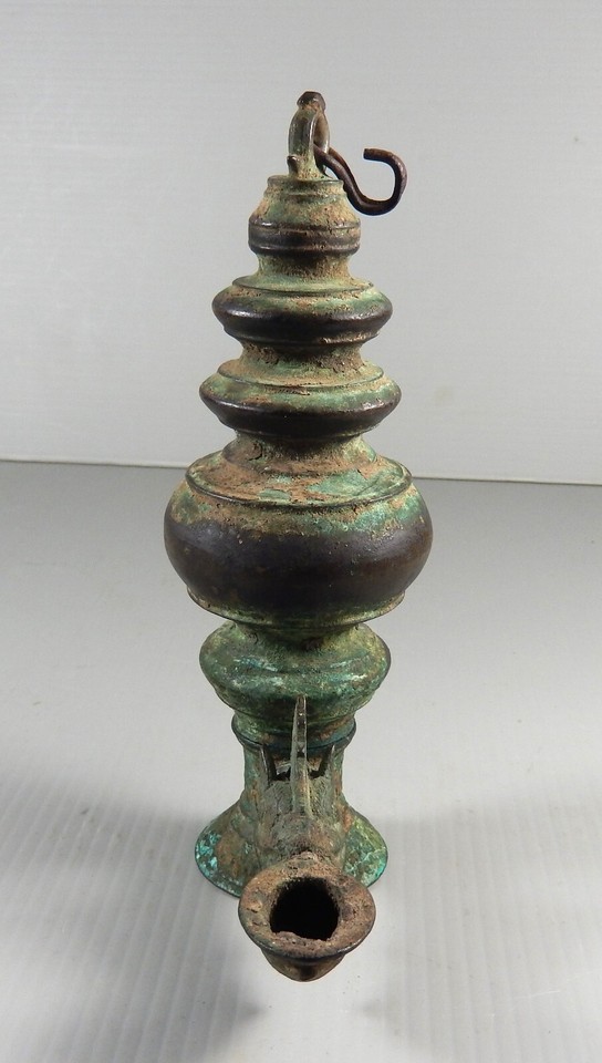 Antique 1700's Oil Lamp Fire Starting Ancient Bronze Artifacts Lot ...