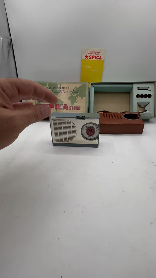 Spica ST-600 6 Transistor Radio W/ Instructions, Leather Case And ...