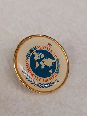 Seattle Goodwill Games Vintage Pin 1990 Blue World Atlas Seattle ...