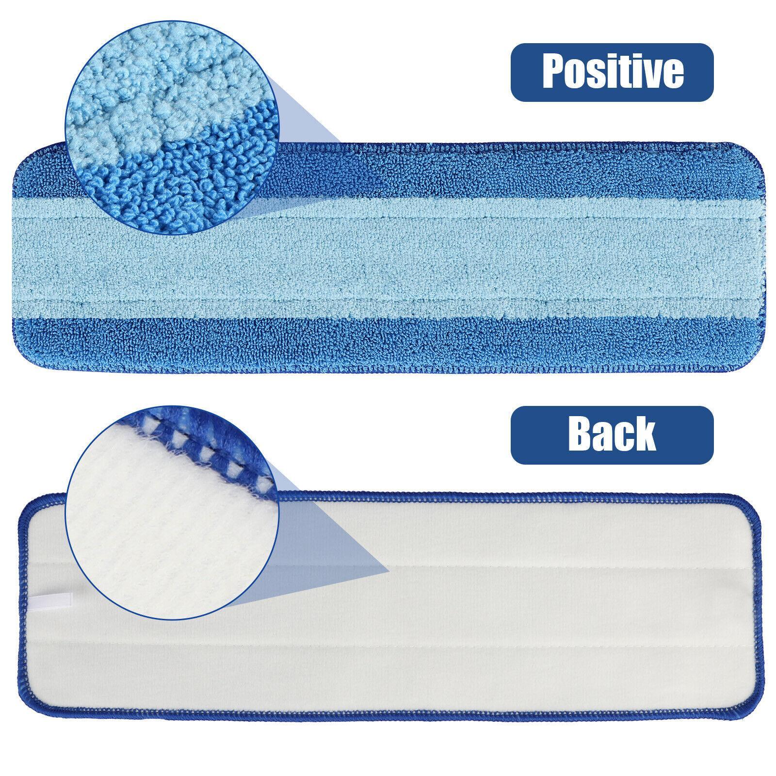 4x Replacement 18in Reusable Microfiber Cleaning Pads Mopping Mat for ...