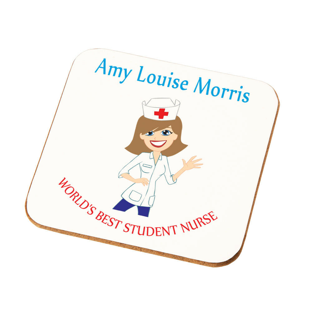 Personalised Worlds Best Student Nurse Coaster Gift Good Luck Nursing ...