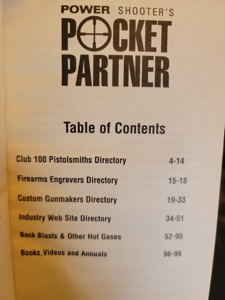 POWER SHOOTER'S POCKET PARTNER F M G 1998 Paperback | eBay