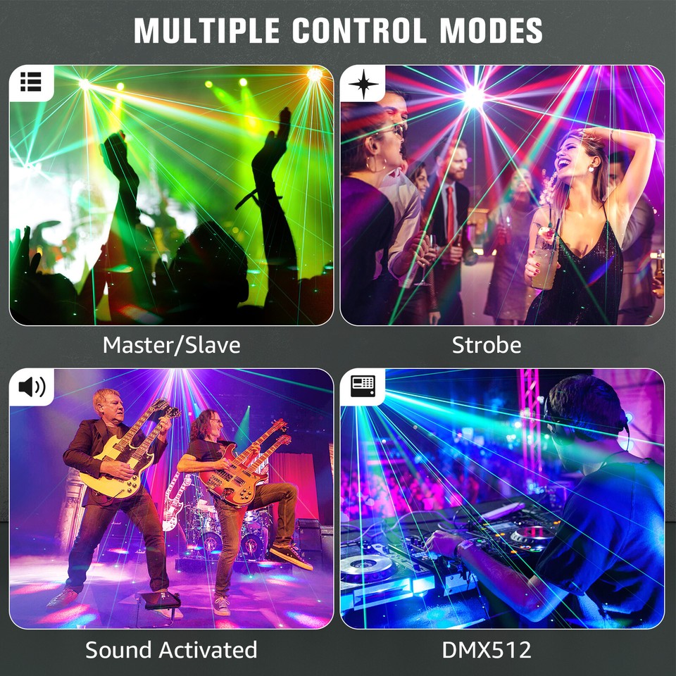 150W LED Laser Moving Head Light RGBW Beam Stage DMX Spot Lighting DJ ...