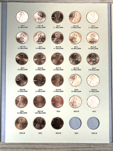 ** 1909-2024 LINCOLN CENT SET- 292 COINS- BU COINS/ SEMI KEYS- PRICED ...