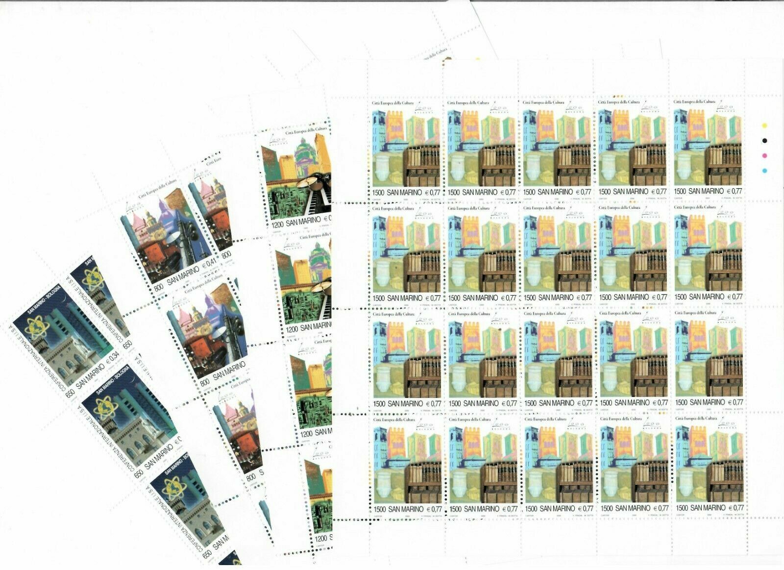 S32890 San Marino 2000 MNH Bologne 4v Mini Feuille | eBay
