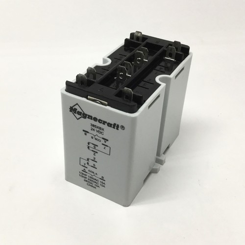 Magnecraft 385XBX-24D Latching Relay, DPDT, 24VDC Coil, 240VAC 15A ...