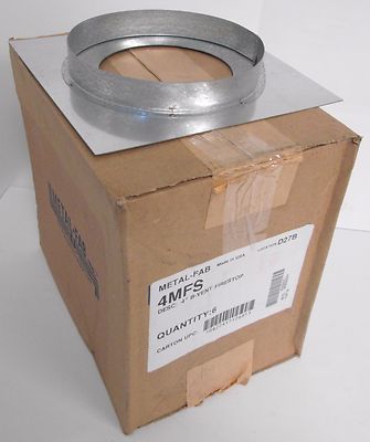 Metal-Fab 4MFS 4" B-Vent Firestops (Lot of 6, 1 Case) | eBay