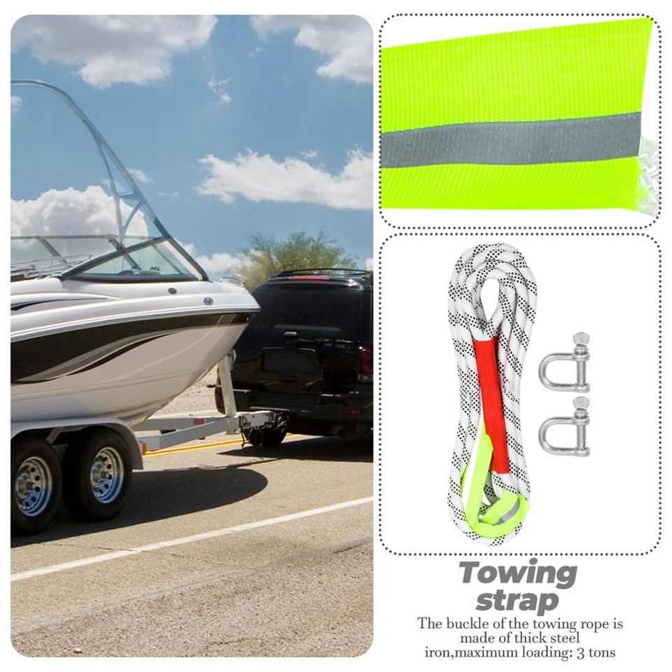 Car Tow Rope Heavy-duty 3t Tow Rope Outdoor Emergency Towing Rope Car ...
