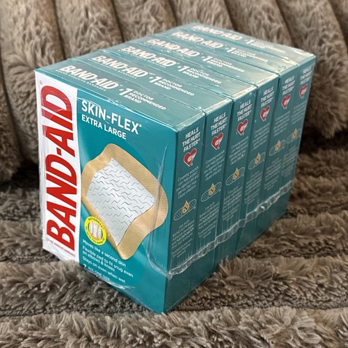 6 x Band Aid Skin Flex Adhesive Bandages Extra Large 2.75" x 3.5" 7ct ...