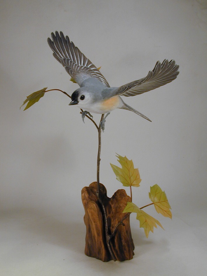 Tufted Titmouse Original Wood Carving | eBay