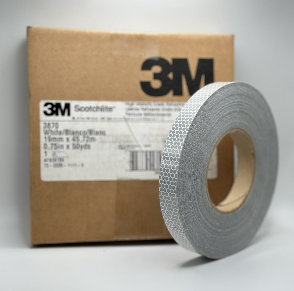 3M Scotchlite 3870 High Intensity Reflective Tape White .75 in x 50 yd ...