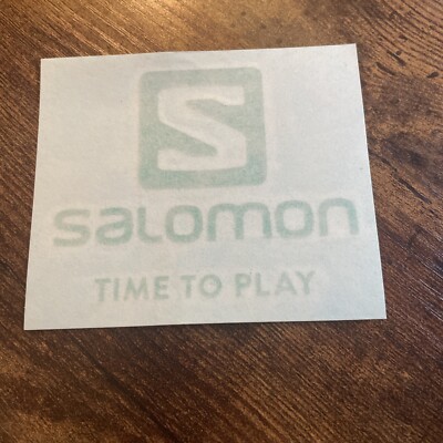 Salomon Dark Green Logo Sticker/Decal Outdoor Hiking Backpack Approx 4. ...