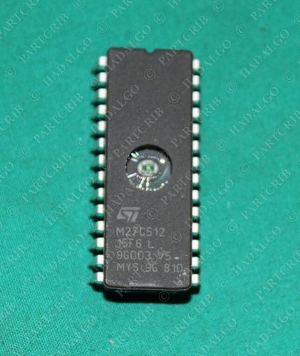 ST Microelectronics, M27C512-15F6, IC EPROM 512KBit UV 150NS 28FDIP 512 ...