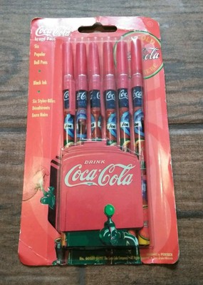 Vintage Coca-Cola 6 pack Ball Pens Black Ink 1997 1998 nos Coke | eBay