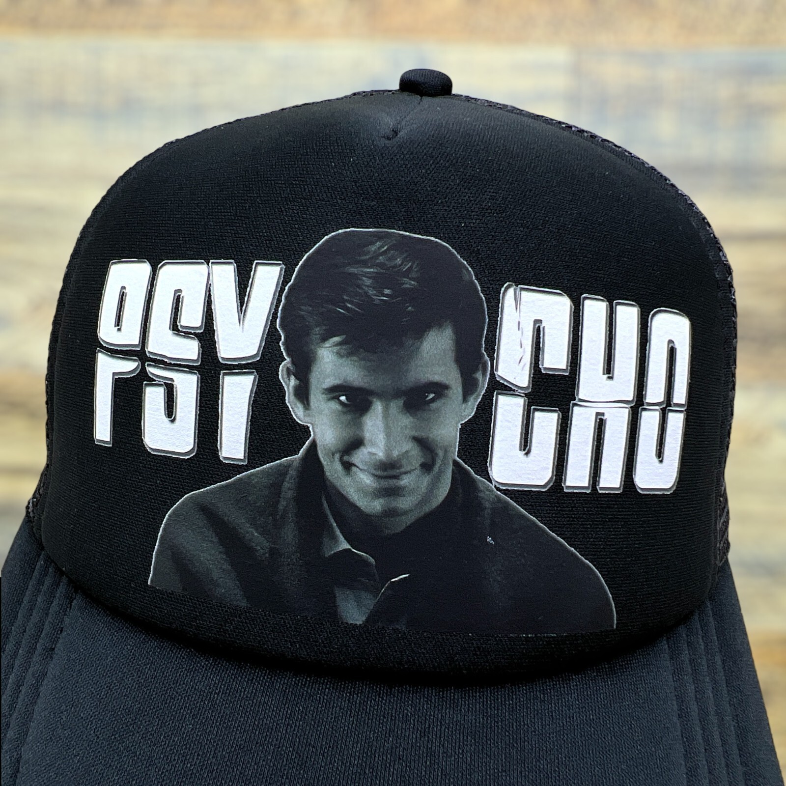 Psycho Mens Trucker Hat Black Snapback Alfred Hitchcock Horror Movie ...