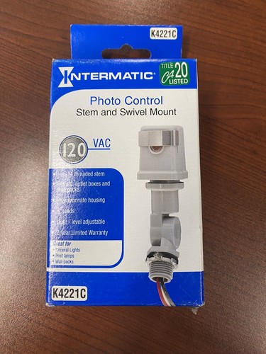 Intermatic K4221C 120-Volt Stem Swivel Mount Thermal Photocontrol ...
