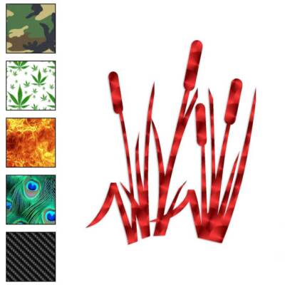 Typha Cattails Water Plant, Vinyl Decal Sticker, 40 Patterns & 3 Sizes ...