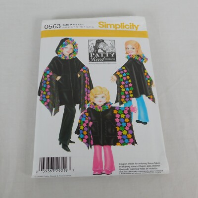Patty Reed Simplicity 0563 Sewing Pattern Women Girls Fleece Poncho ...