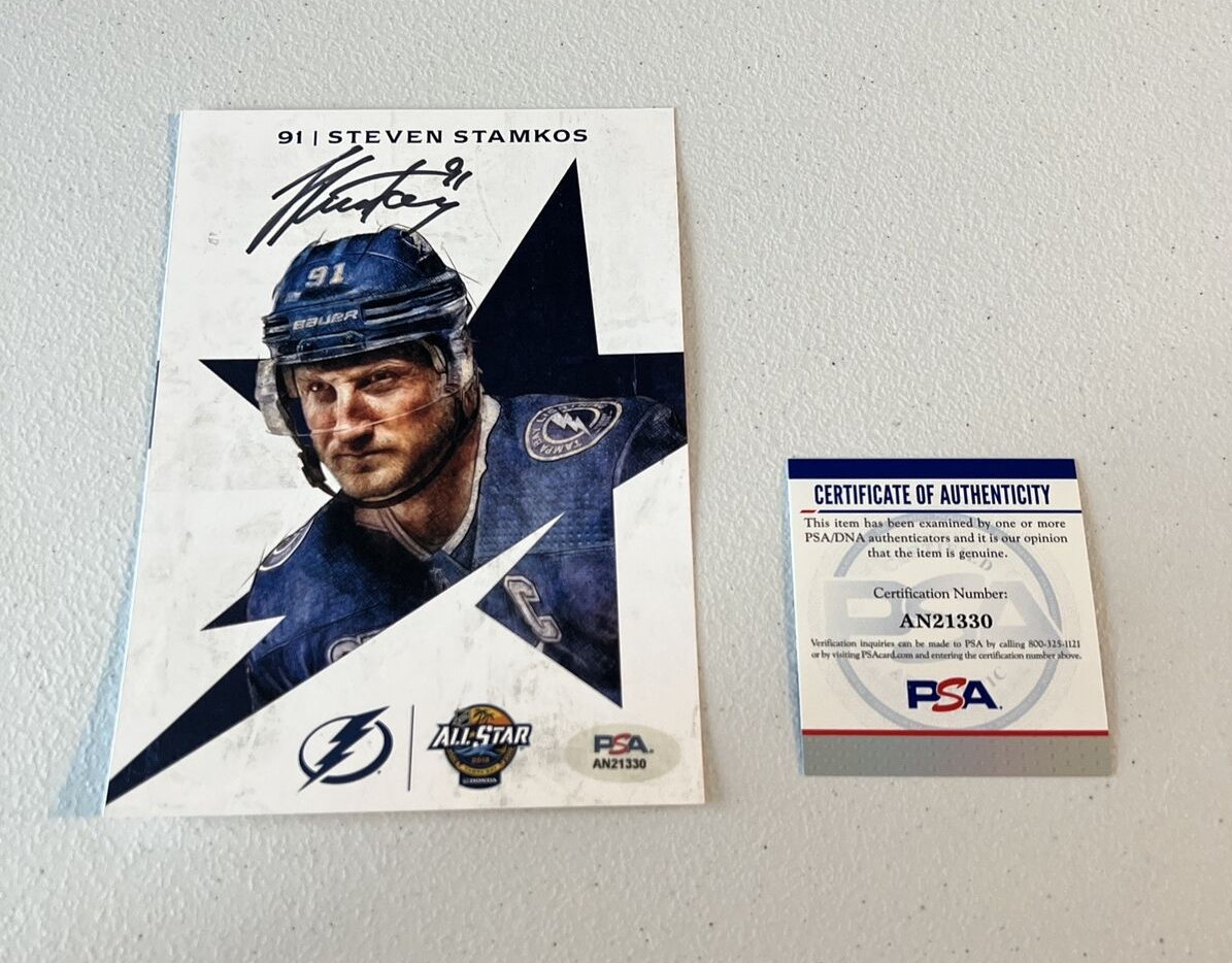 Steven Stamkos Lightning Autographed Signed 5x7 2018 All Star Game Card ...