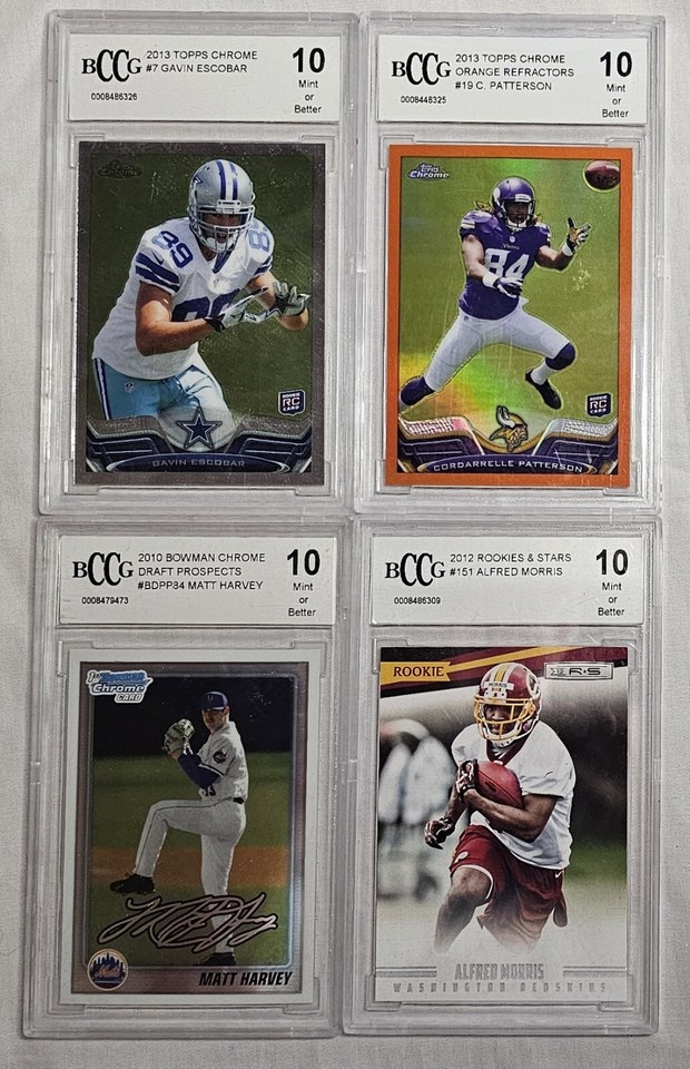 Lot Of 10 BGS/BCCG Graded Football Cards | eBay