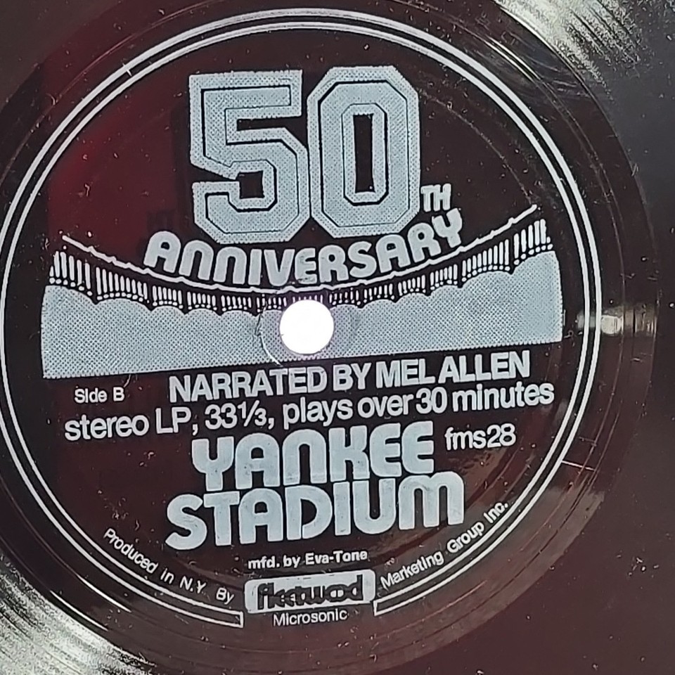 Mel Allen – Yankee Stadium 50th Anniversary 33⅓ LP – 1973 Fleetwood ...