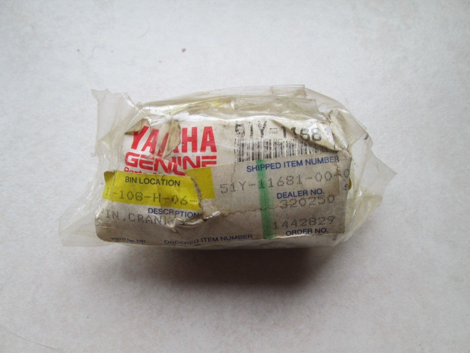 NOS OEM Yamaha Crank Pin TT350 XT350 51Y-11681-00 | eBay