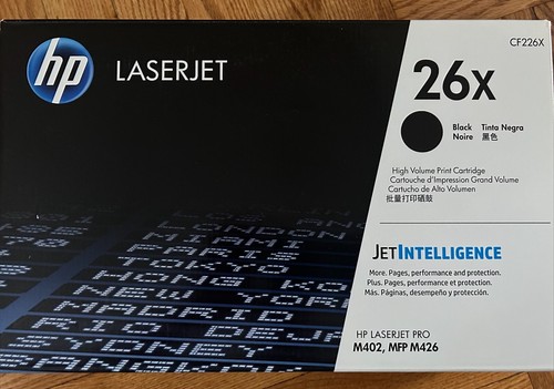 HP 26X High Yield Black Original LaserJet Toner Cartridge, CF226X NEW ...