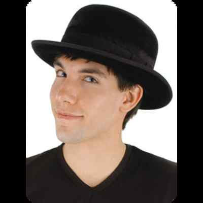 Black Velvet Bowler Hat Costume Cosplay Fancy Dress by Elope | eBay UK