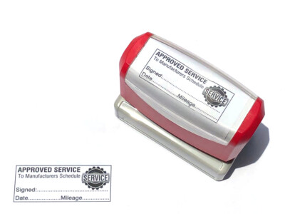 23mm x 56mm APPROVED Garage Mechanic Rubber Flash Stamp Self Inking ...