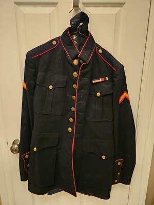 WW2 USMC Dress Blue Uniform Marked W.T. Brown Plus Leave Letter From ...