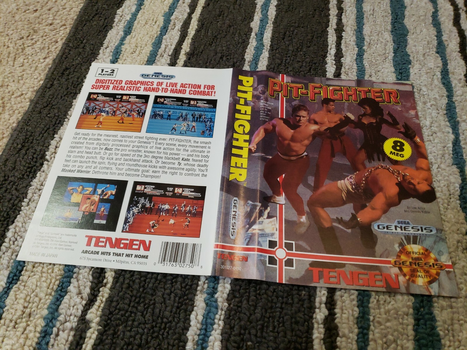 BOX ART ONLY Pit-Fighter Sega Genesis Case OEM | eBay