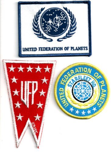 Star Trek UFP Flag/Logo Patch Set of 3 Patches | eBay